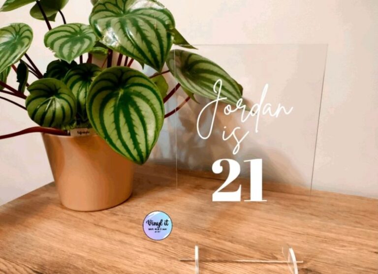 Birthday Sign | Rectangle | Acrylic - Vinyl It